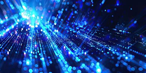 A Blue Led Background With The Words Glow In The Dark Premium AI Generated Image