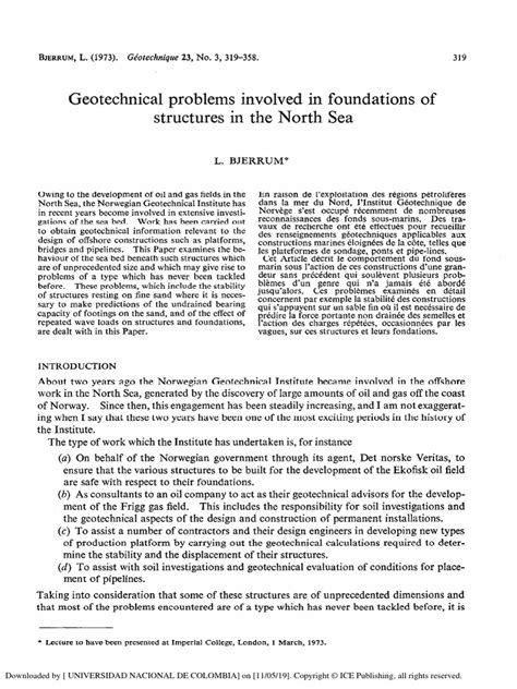 Geot 1973 23 3 319 Pdf Deep Foundation Geotechnical Engineering