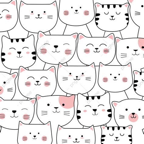Cat Pattern Vector At Collection Of Cat Pattern Vector Free For Personal Use