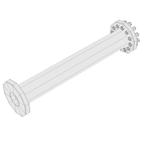 Industrial Pipe L1 3d Model 28 3ds Obj Fbx Blend Free3d