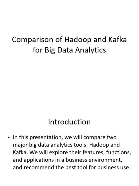 Bigdataanalyticscomparisonhadoopvskafka Pdf