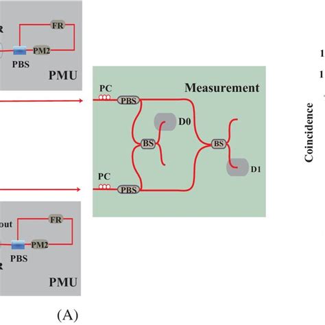 a experimental setup of the polarization discriminated time‐bin