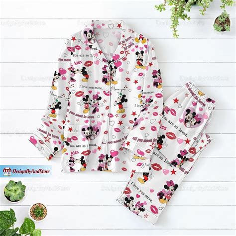Mickey Minnie Pajamas Set Minnie Mouse Womens Pajamas Mickey Mouse