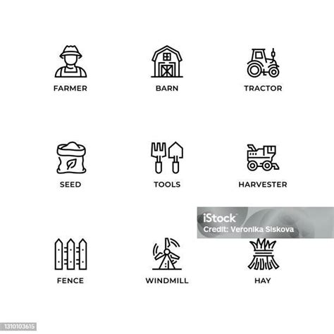 디자인 요소 로고 디자인 템플릿 아이콘 및 농업배지의 벡터 세트 건초 식물에 대한 스톡 벡터 아트 및 기타 이미지 건초 식물 곡초류 농부 Istock