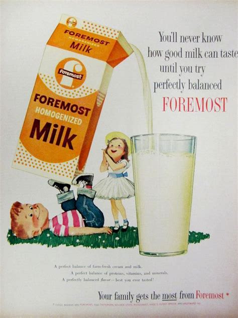 1960 Foremost Milk Vintage Advertisement Kitchen By Reliceclectic
