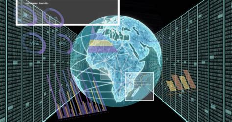 Global Data Analytics Image Over Digital Earth With Charts And Graphs Stock Illustration