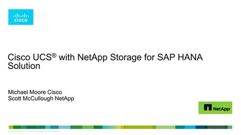Cisco Ucs With Netapp Storage For Sap Hana Solution Ppt