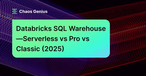 Databricks Sql Warehouse—serverless Vs Pro Vs Classic 2025