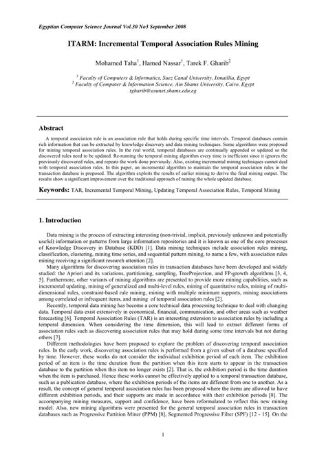 pdf itarm incremental temporal association rules mining