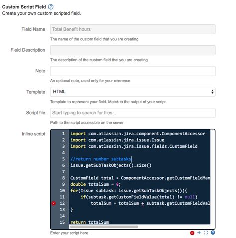 How To Create A Jira Server Script Field To Show In All Parent Ticket The SUM Of Some