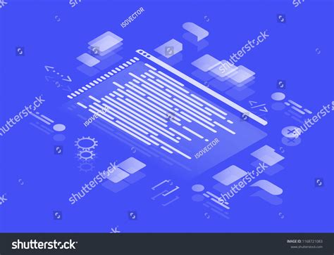 Isometric Concept Coding Neon Programming Technologies Stock Vector Royalty Free 1168721083