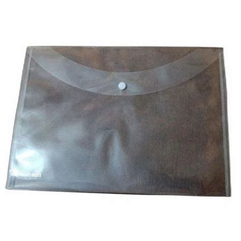 Plastic Transparent Button File Folder For Office Paper Size A4 At Best Price In New Delhi