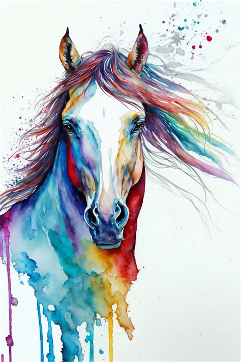 Artstation Arabian Horse Beautiful Watercolor Artworks