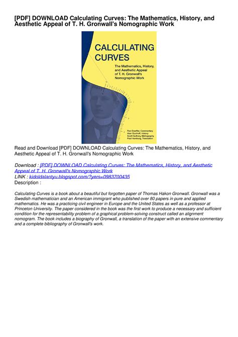 [pdf] Download Calculating Curves The Mathematics History And Aesthetic Appe H Gronwalls