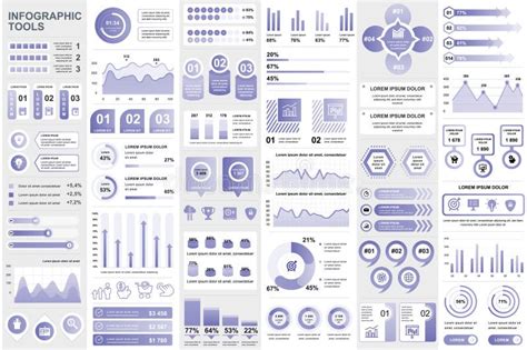 Bundle Infographic Elements Data Visualization Vector Design Template Can Be Used For Steps