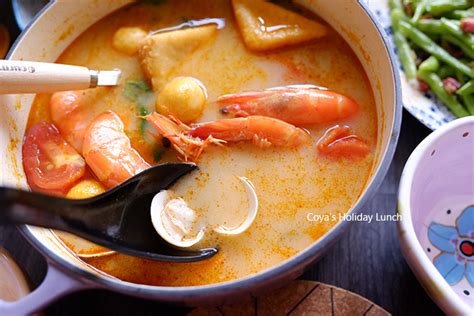 食譜 泰式酸辣海鮮湯 Tom Yum Kung 酸酸甜甜開胃湯 參考大心新泰式麵食 滿分人妻 Coya Lunch