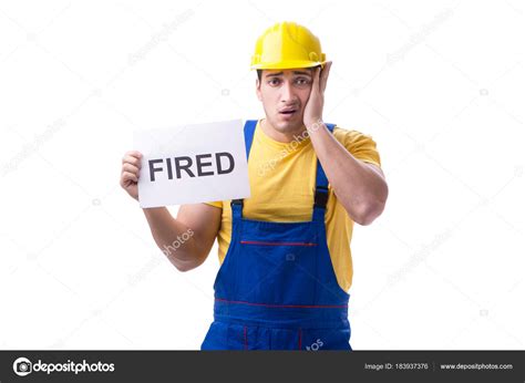 Repairman Fired From His Job Isolated On White Stock Photo By Elnur