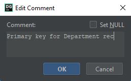How To View And Edit Table And Column Comments With JetBrains DataGrip