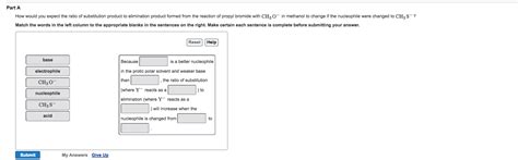 Solved Part A Explain Why Only A Substitution Product And No Chegg Com