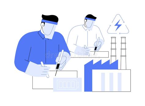 Ev Battery Lifecycle Abstract Concept Vector Illustrations Stock