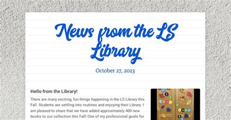 News From The Ls Library Smore Newsletters