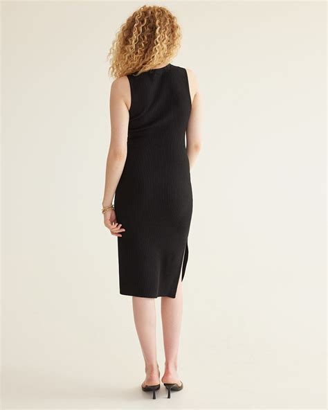 Sleeveless Ribbed Knit Bodycon Midi Dress Reitmans