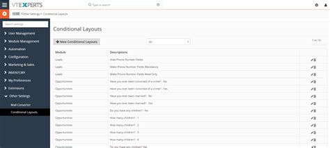 Conditional Layouts Vtiger Experts