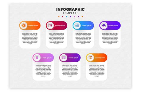 Premium Vector 7 Steps Flat Infographic Container Box Ui Design