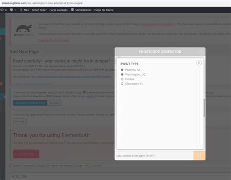 Shortcode Generator “select Values” Not Working Eventon Help Desk