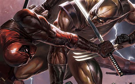 Deadpool Vs Wolverine Death Fight 4k Wallpaper Download