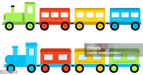 장난감 증기 기관차 마차가 있는 어린이 장난감 기관차 벡터 그림입니다 벡터 기차에 대한 스톡 벡터 아트 및 기타 이미지 기차 만화 작은 Istock