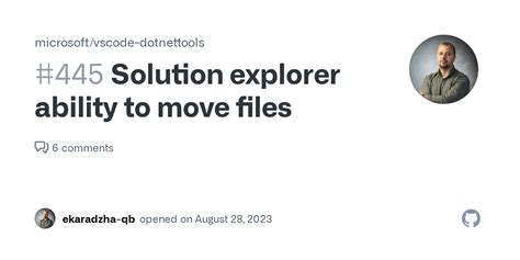 Solution Explorer Ability To Move Files · Issue 445 · Microsoftvscode Dotnettools · Github