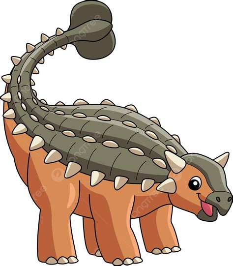 รูปแองคิโลซอรัส ไดโนเสาร์ Cartoon Colored Clipart Color Drawing Dino