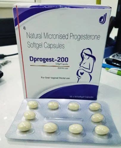 Natural Micronised Progestrone Softgel Capsules Packaging Type Ala