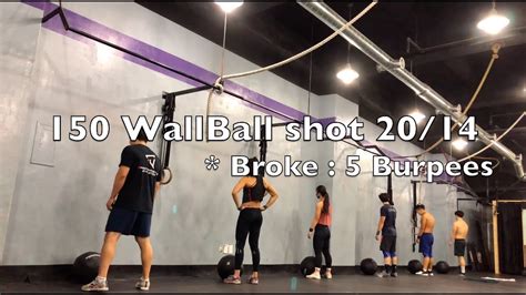 크로스핏 와드 월볼샷 Wod Wallball Shot Youtube