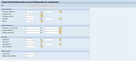 RECON1 SAP Tcode Process External Sec Account Statements
