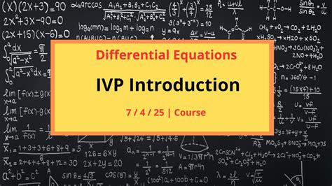 Initial Value Problem Course Differential Equation Youtube