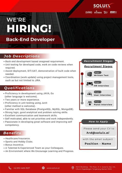 Hiring Backend Developer Tjikal Jedy