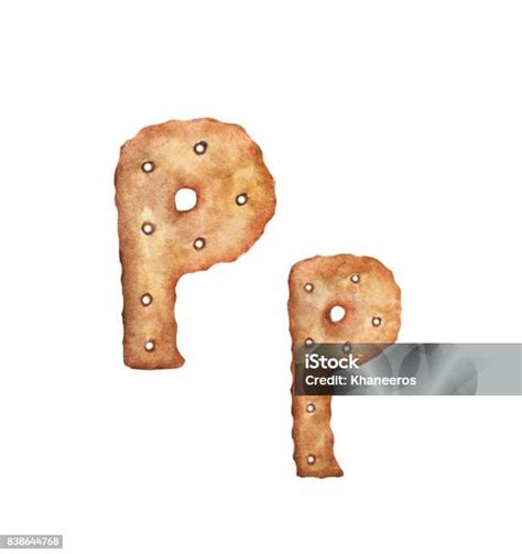 쿠키 편지 P 백색 배경입니다 쿠키 폰트입니다 음식 기호 Abc 갈색에 대한 스톡 벡터 아트 및 기타 이미지 갈색 개념 고립 색상 Istock