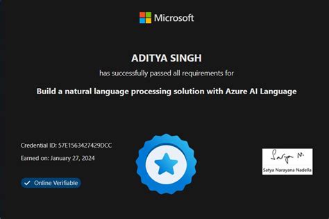 Aditya Singh On Linkedin Im Happy To Share That Ive Obtained A New