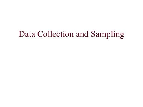 PPT Data Collection And Sampling PowerPoint Presentation Free Download ID