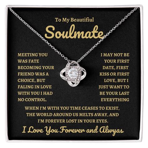 To My Beautiful Soulmate Necklace States Amazing Ts