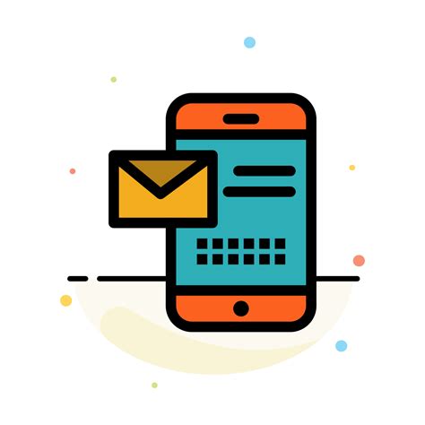 Mobile Message Sms Chat Receiving Sms Abstract Flat Color Icon Template 18026312 Vector Art At