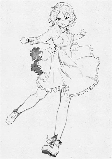 小姑娘线稿 画师｜philiko 堆糖，美图壁纸兴趣社区