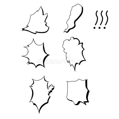 Bubbles Textbox Cartoon Set Vector With Shock Sign Stock Vector Illustration Of Abstract