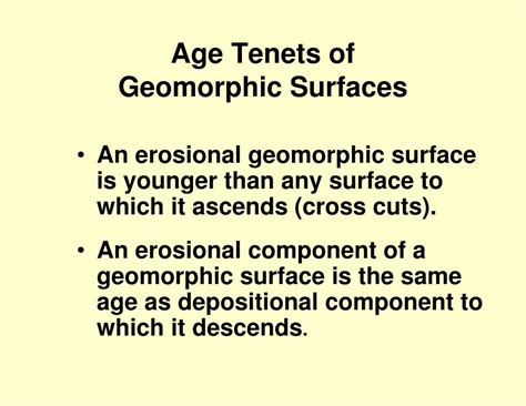Ppt Geomorphic Surfaces Fluvial Erosion And Landscape Evolution