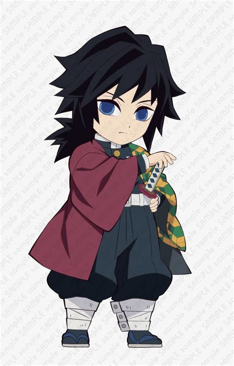 アニメ「鬼滅の刃」冨岡義勇 描き下ろしみにきゃらイラスト イラスト 冨岡義勇 アニメ ちびキャラ