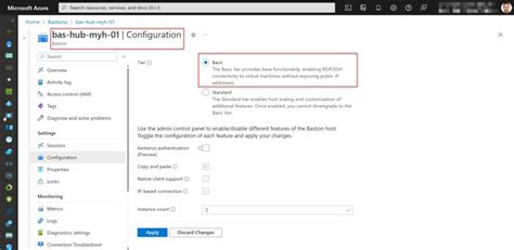Azure Bastion Upgrade Basic Sku To Standard Sku With Azure Powershell