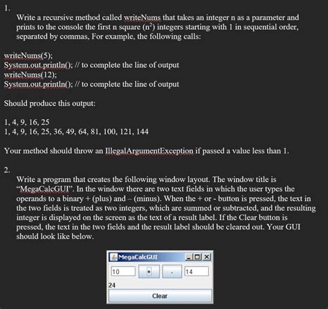 Solved 1 Write A Recursive Method Called Writenums That