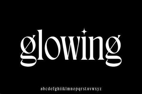 Premium Vector Elegant Decorative Serif Alphabet Display Font Vector Luxury Glowing Typeface
